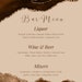 Editable Brown and Gold Bar Menu Card Template, Full Size Menu, Table ...