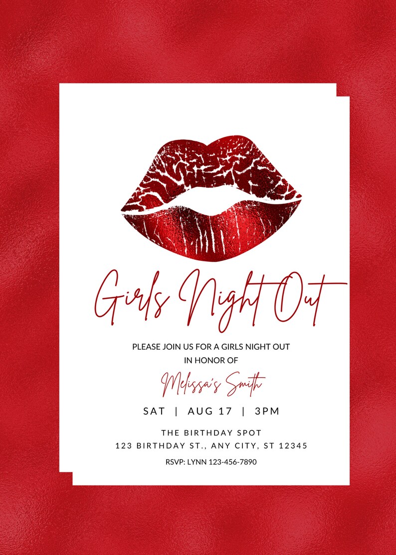 Editable Girls Night Out Invitation Ladies Night Girls Night - Etsy