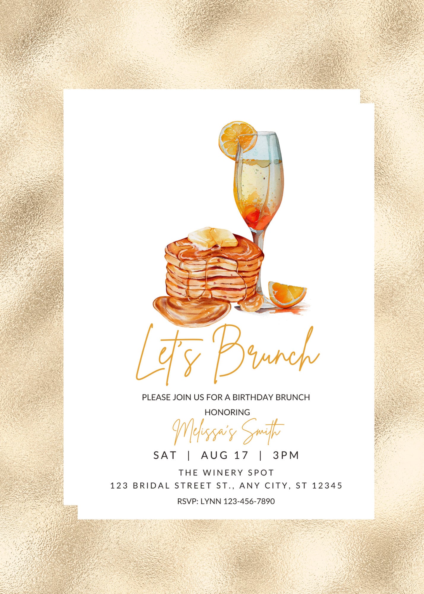 Editable Brunch Invitation, Let's Brunch, Brunch and Bubbly, Birthday ...