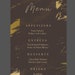 Editable Brown and Gold Menu Card Template, Marble Design, Luxury, Menu ...