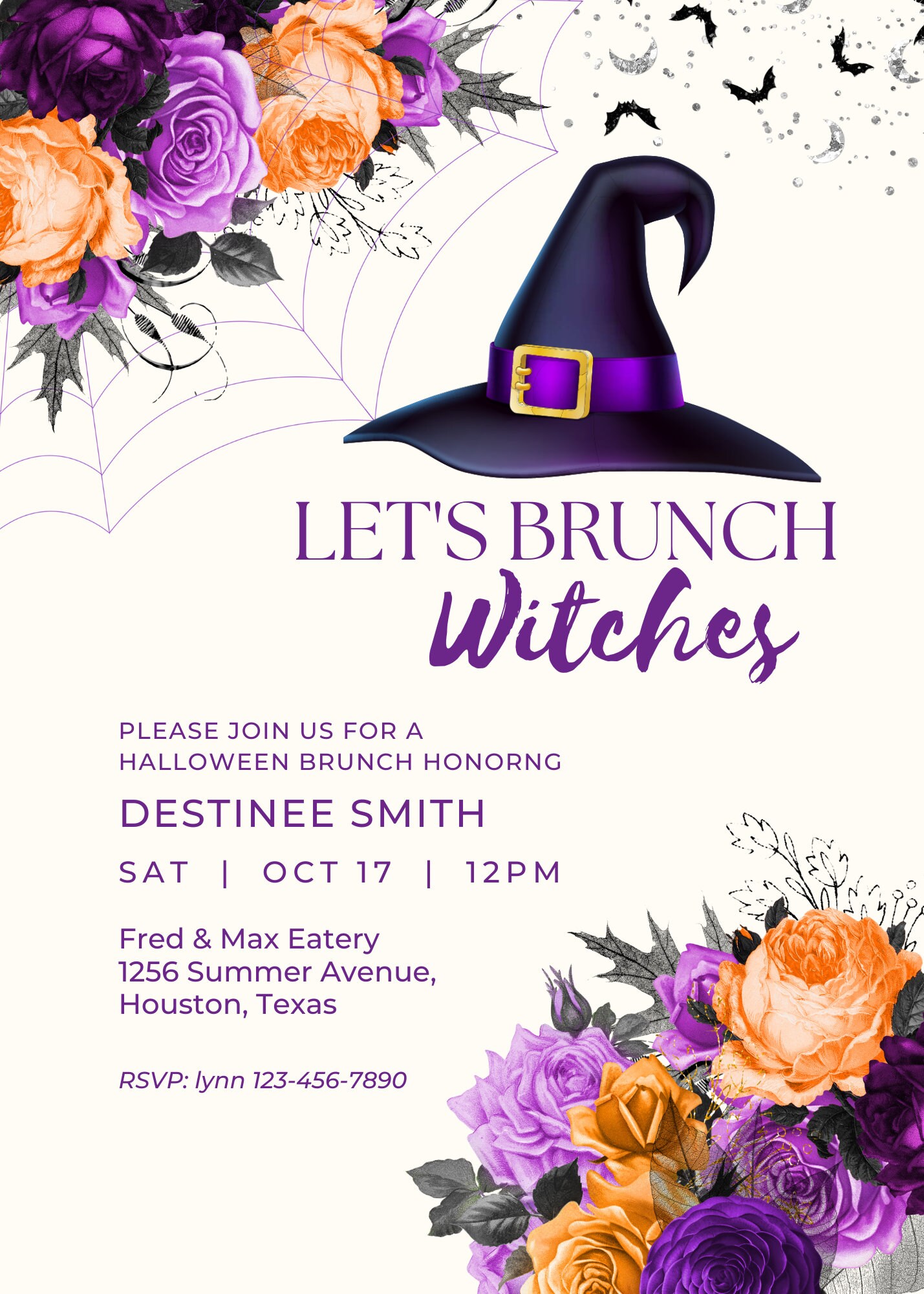Editable Let's Brunch Witches Invitation Halloween Brunch - Etsy Australia