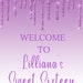 Editable Purple Glitter Sweet 16 Welcome Sign (printable Instant ...