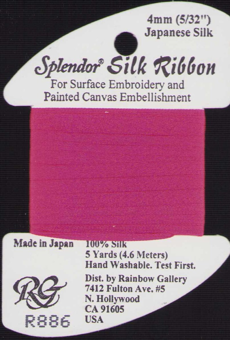 Silk Rainbow Gallery 100% Japanese Ribbon Needlepoint Cross Stitch ...
