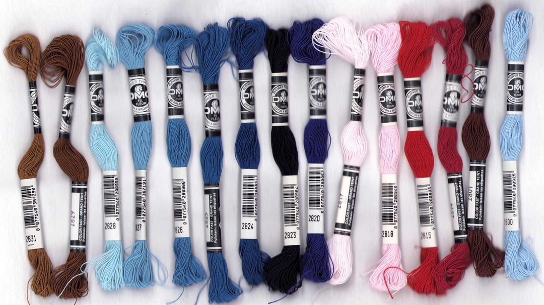 15 DMC Flower Thread Embroidery Floss Cross Stitch Needlepoint Tapestry ...