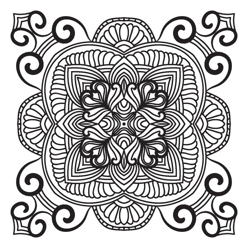 1,000 Mandala Coloring Pages - Etsy