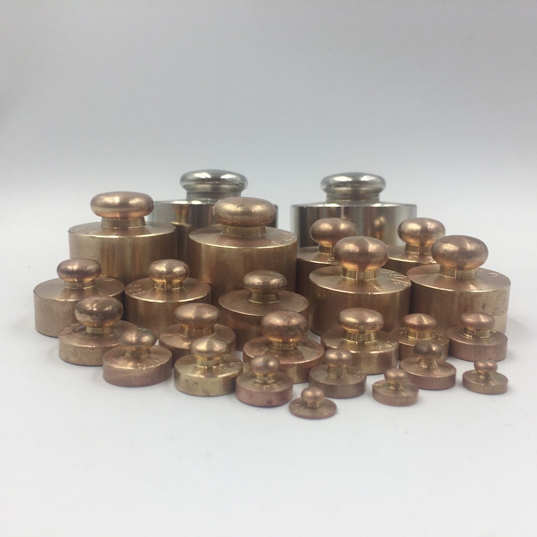 Elegant Vintage Brass and Metal Weights - Unique Decor for Weighing ...