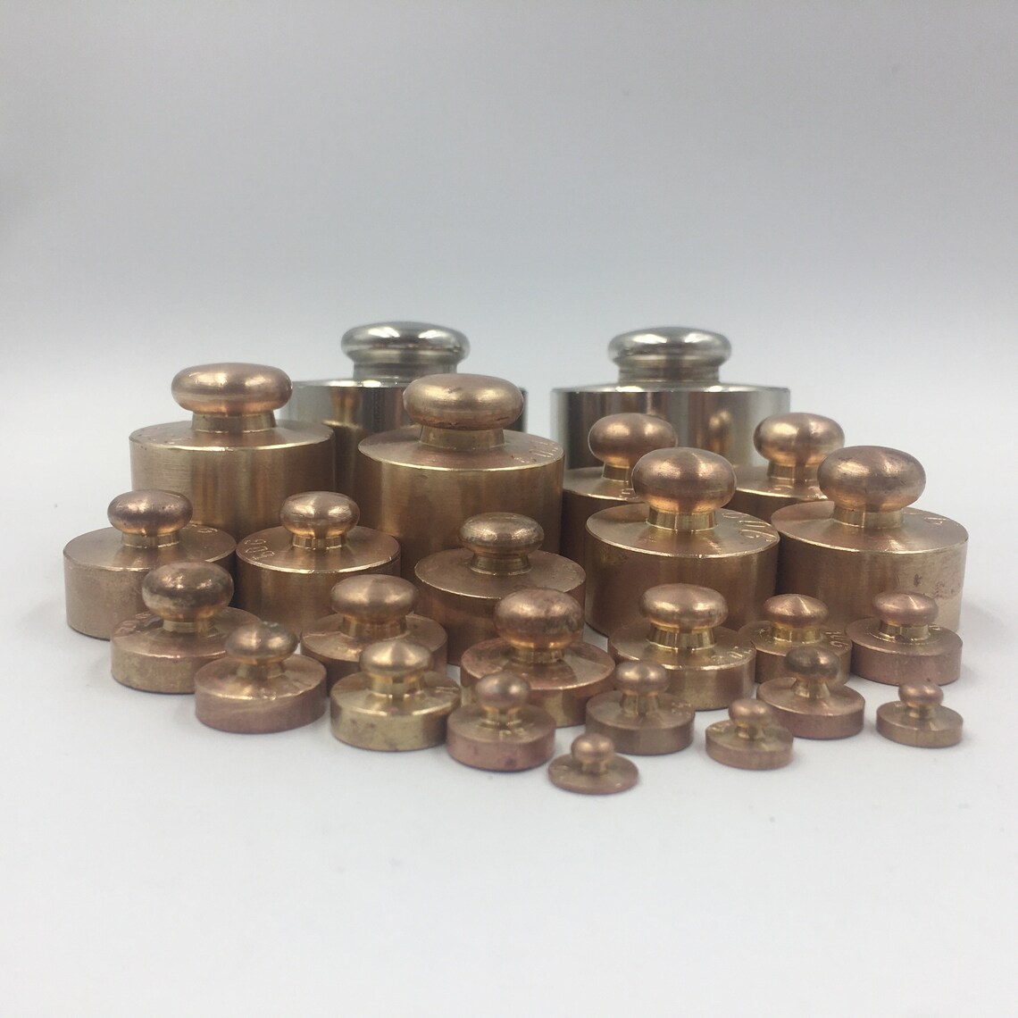 Elegant Vintage Brass and Metal Weights - Unique Decor for Weighing ...