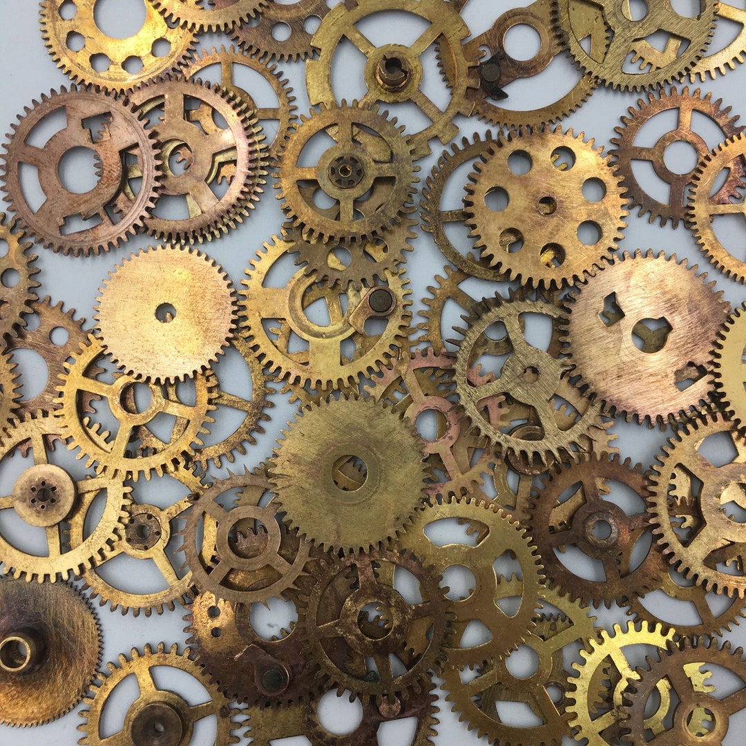 Steampunk Clock Parts Kit: Vintage Clock Wheels and Components for DIY ...