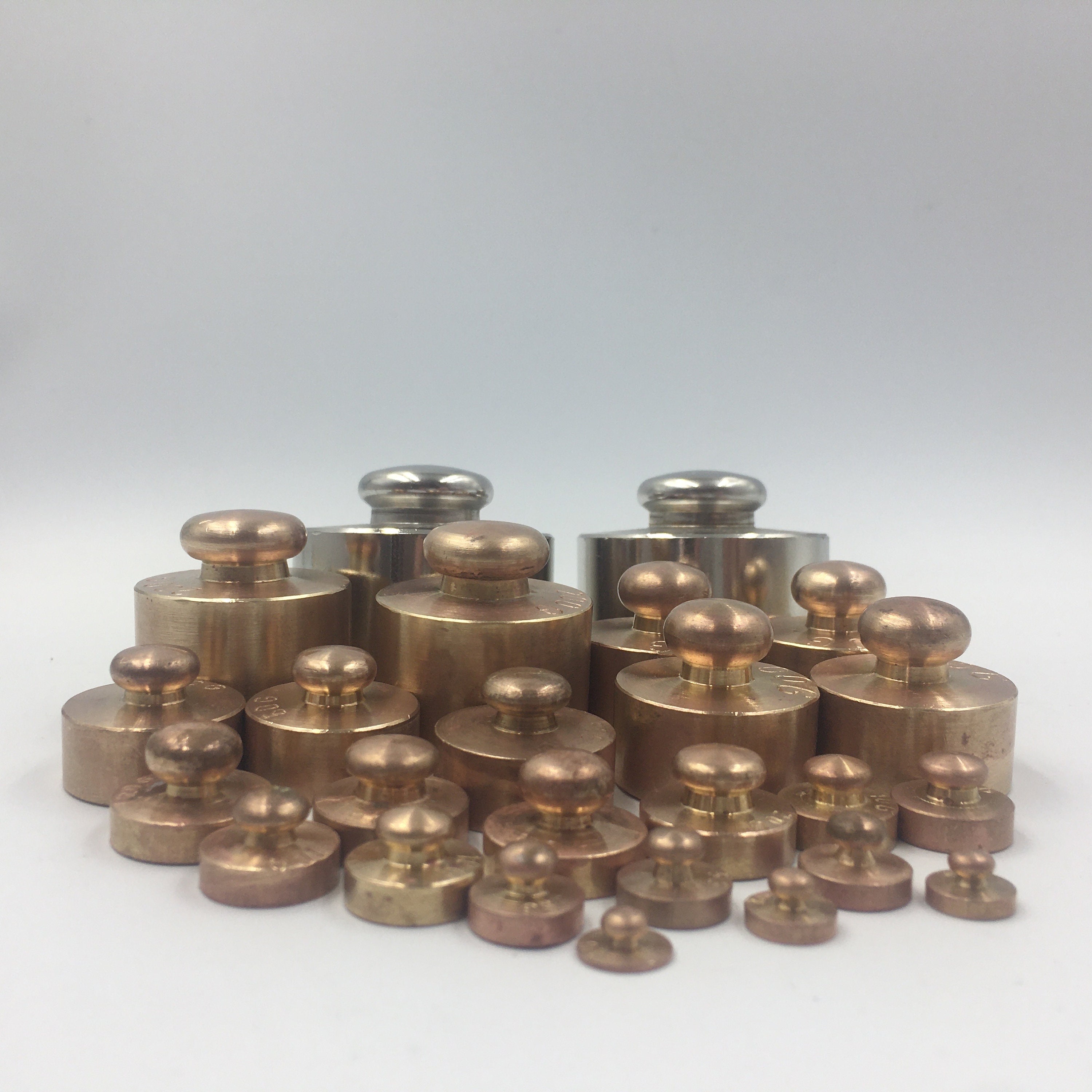 Elegant Vintage Brass and Metal Weights Unique Decor for Weighing ...