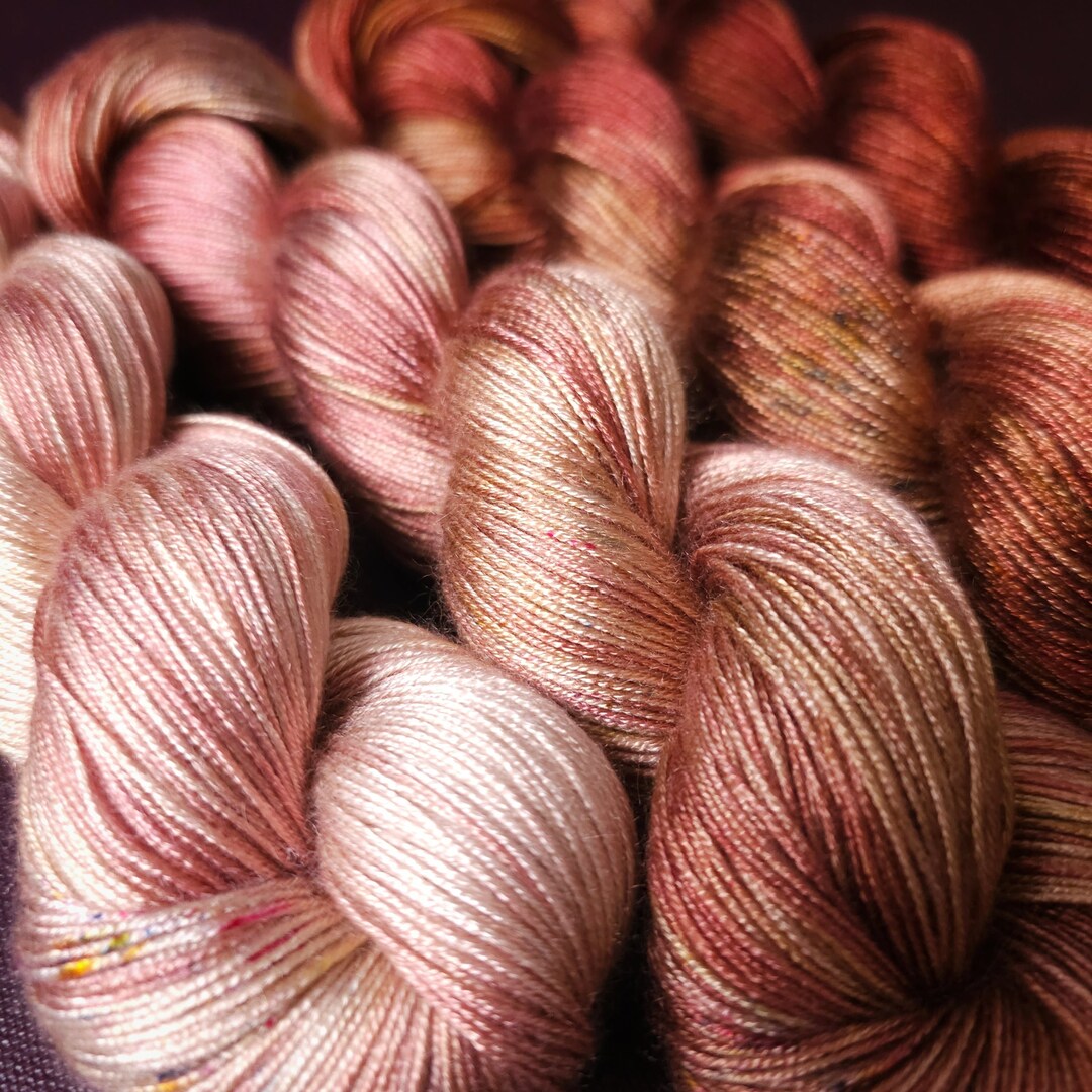 Hand Dyed Vegan Yarn ~ Fade Set*** Dyed to Order ~ Copper Blush ...