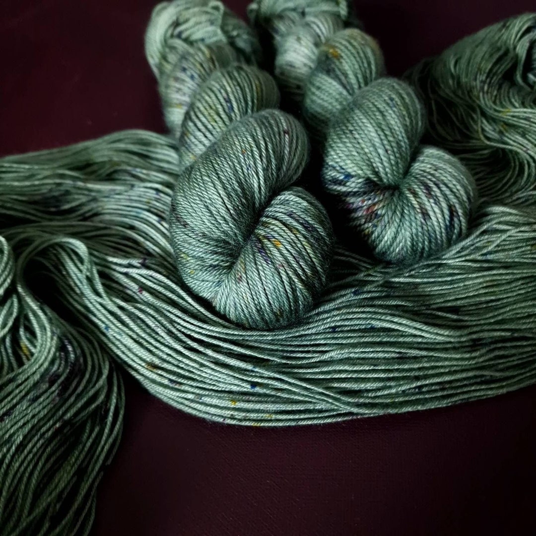 Indian Summer - Hand Dyed Blue, Green, Speckled Merino Nylon Yarn ...
