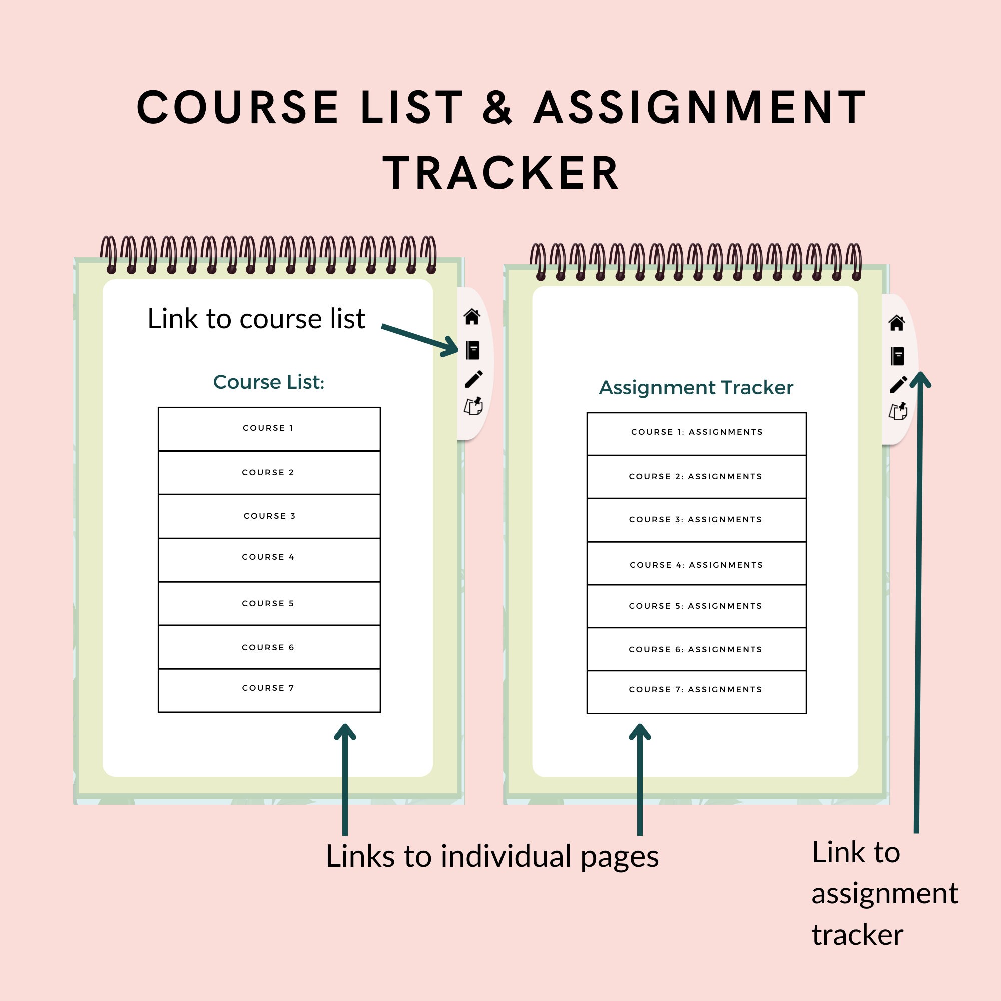 Digital Assignment Tracker (digital Academic Planner, Digital Student ...
