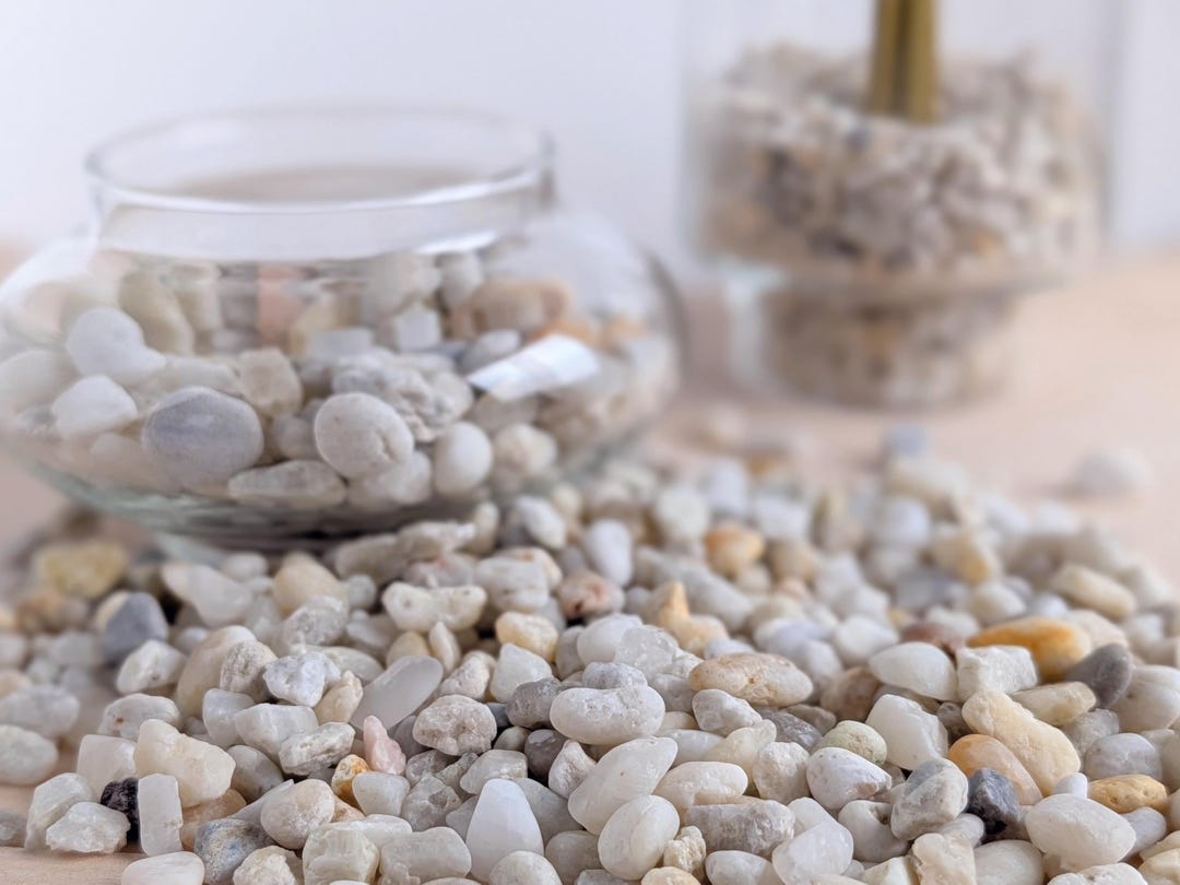 Natural Stone Gravel, Screened and Rinsed Pea Pebbles, White River Rock ...
