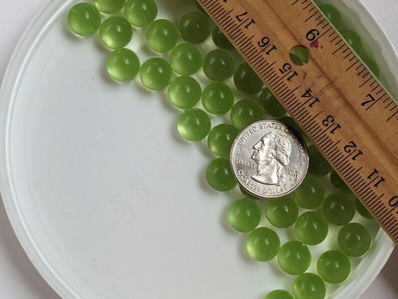 5 Tiny 10mm Uranium Glass Marbles for Jewelry Making - Etsy