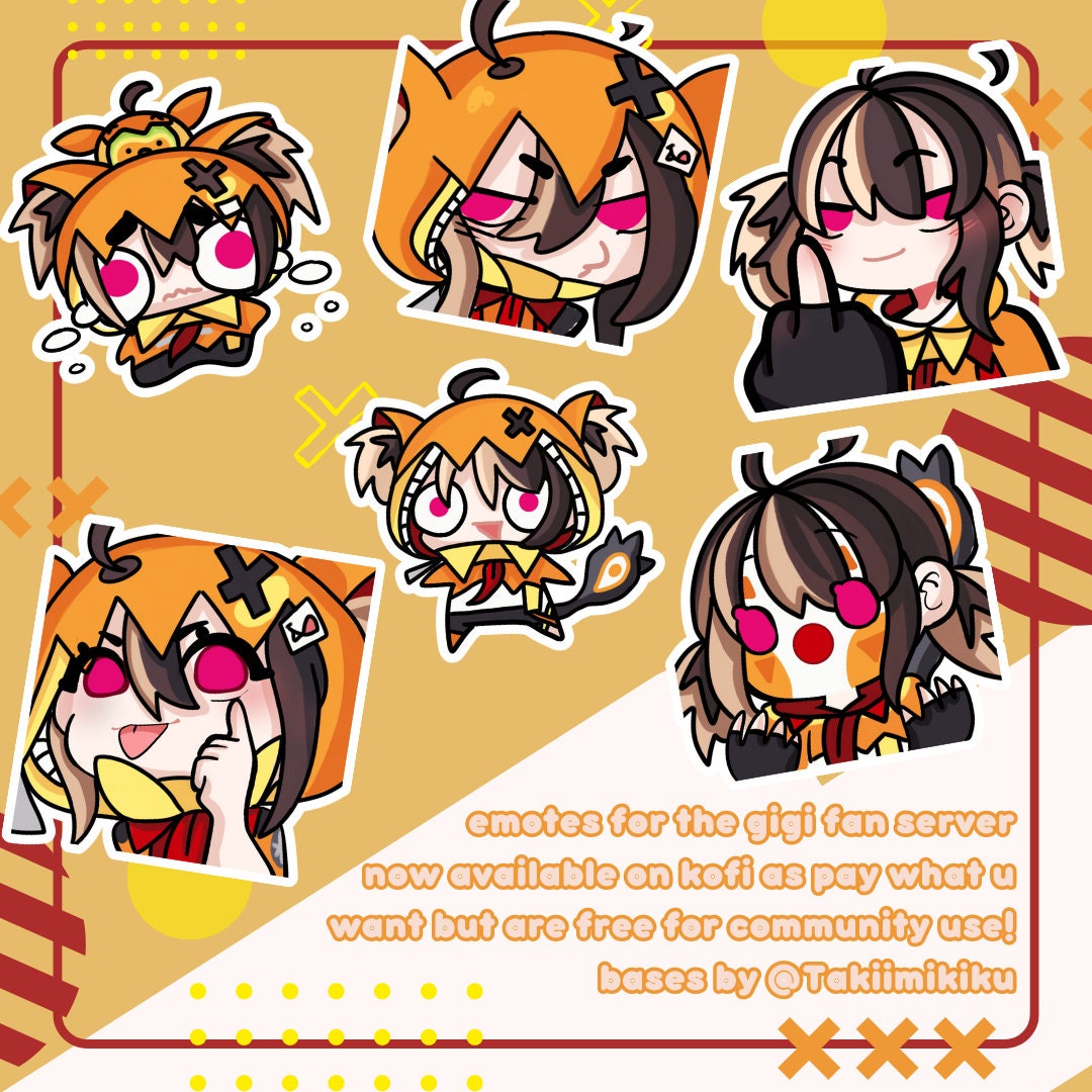 Gigi Murin Inspired Emotes (HOLO EN) - Etsy