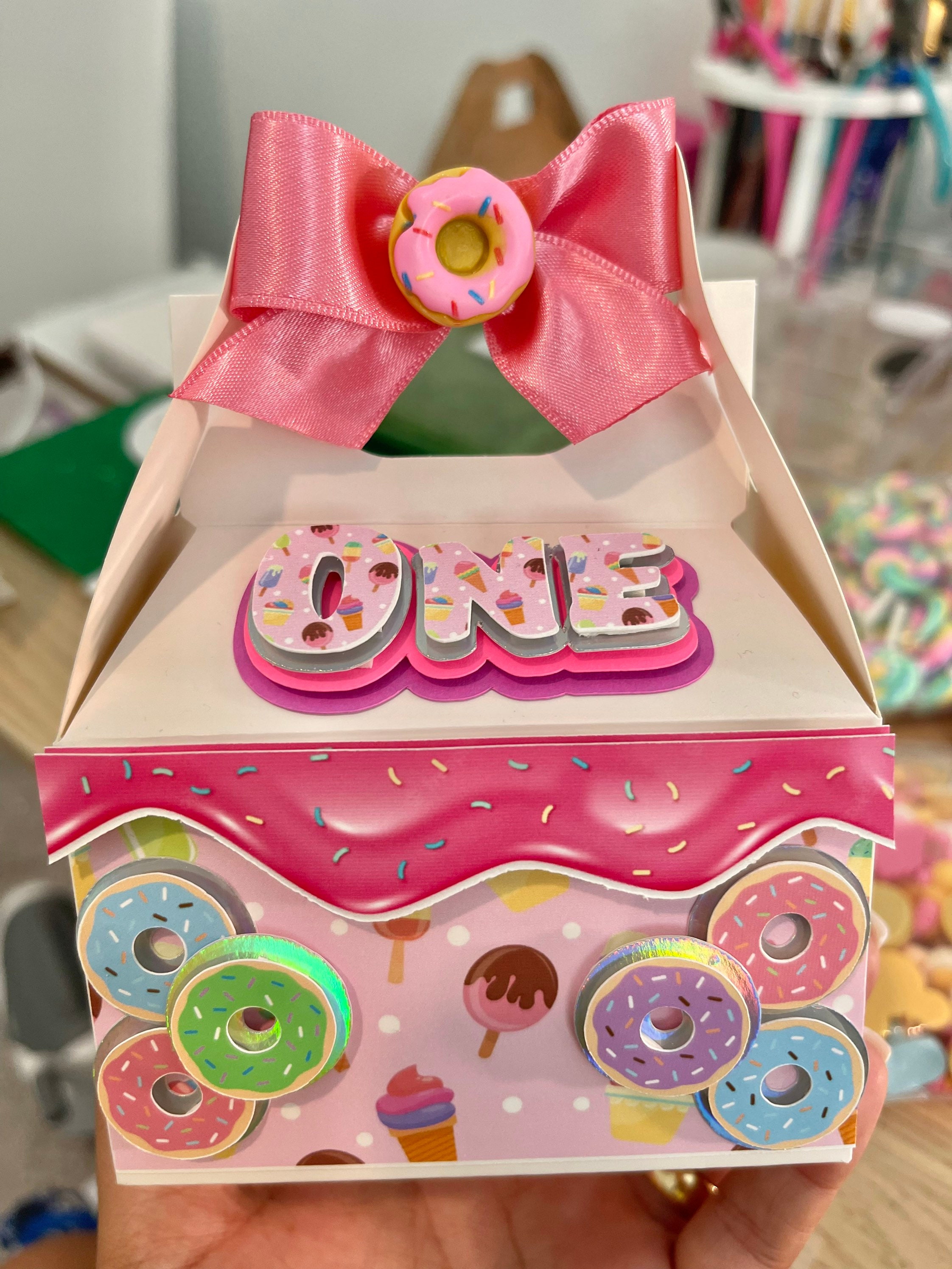 Donuts Box for Candies, Candyland Box, Birthday Party Box, Cute Box for ...