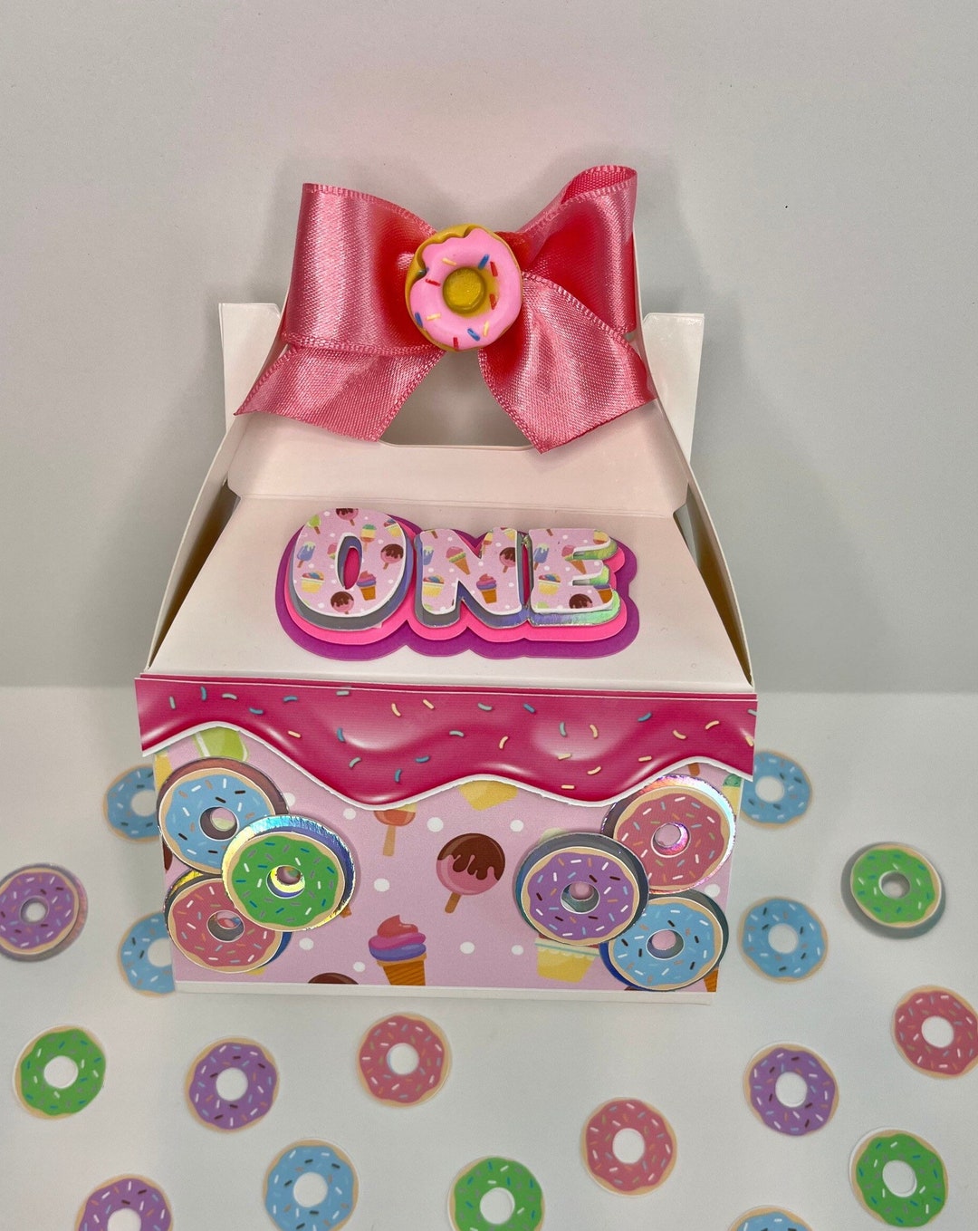Donuts Box for Candies, Candyland Box, Birthday Party Box, Cute Box for ...