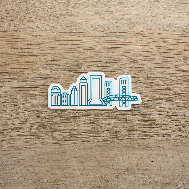 Jax Skyline Vinyl Sticker - Etsy