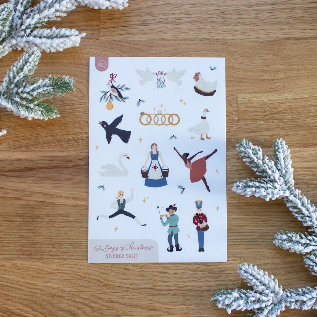 12 Days of Christmas | Sticker Sheet - Etsy