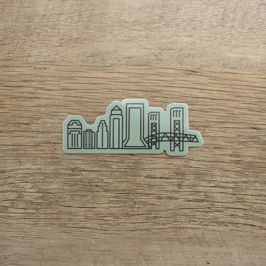 Jax Skyline Vinyl Sticker - Etsy