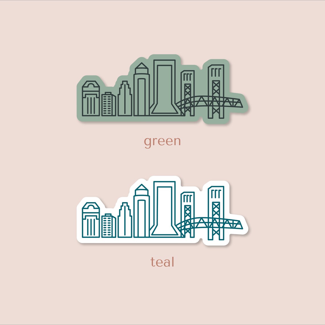 Jax Skyline | Vinyl Sticker - Etsy