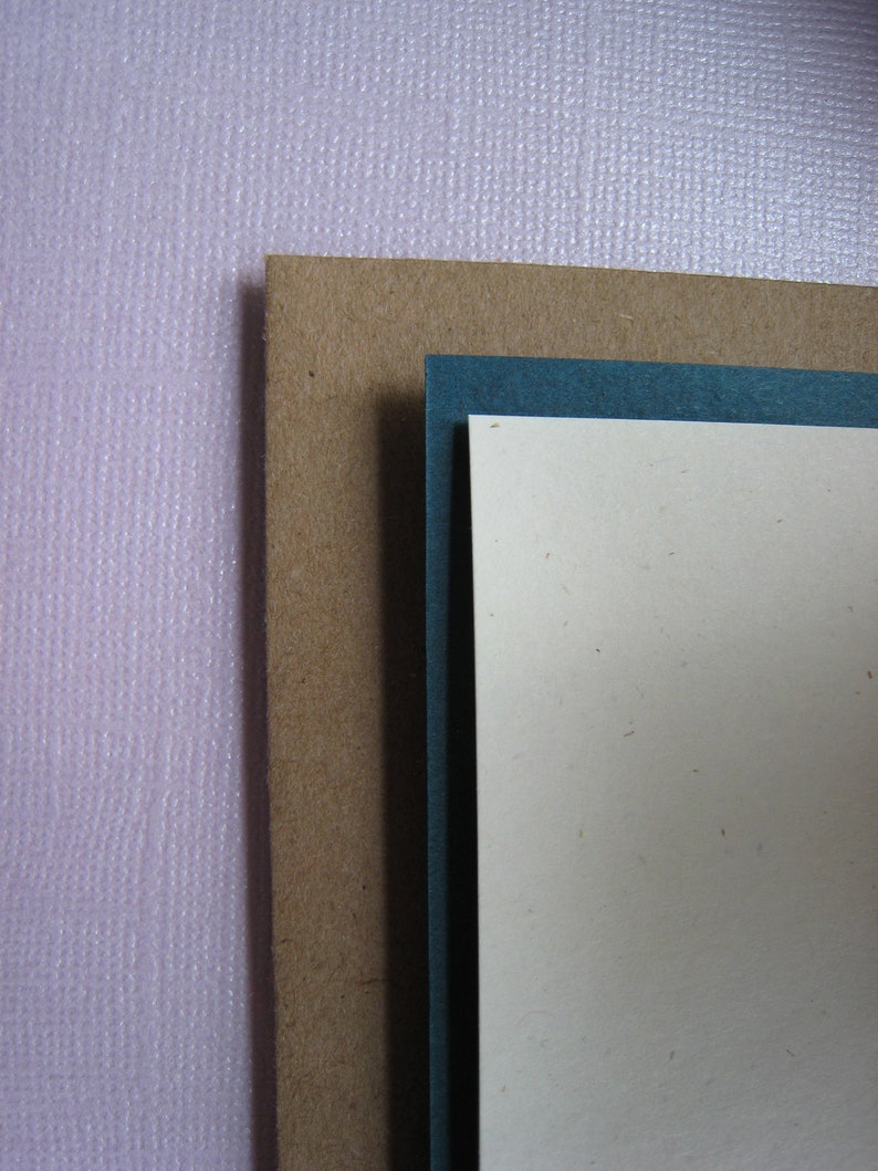 Art & Collectibles Pressed flower leaf card handmade teal 5X6 Artist ...