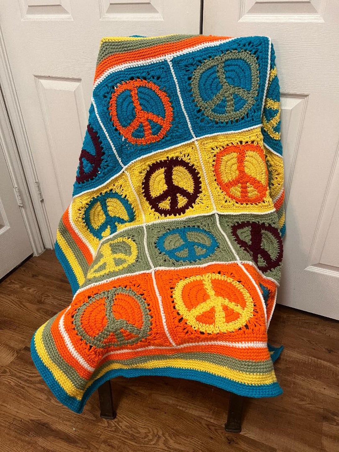 Peace Sign Baby Blanket Made to Order - Etsy