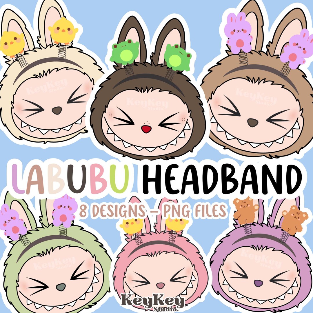 Labubu Headband Png/ Labubu Files / Labubu Stickers - Etsy