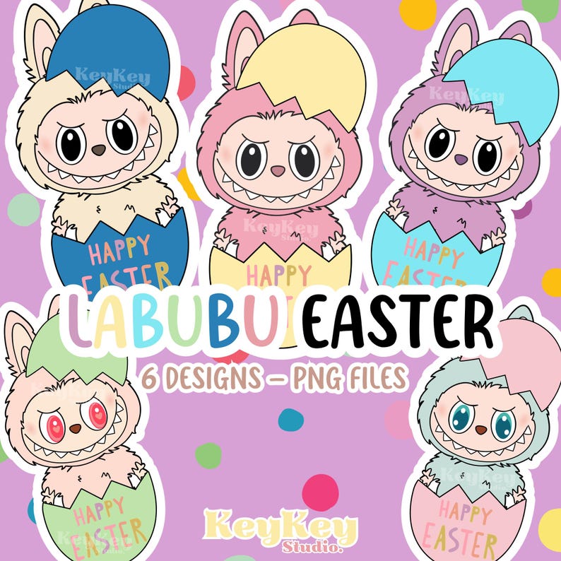 Labubu Easter Clipart/ Easter Labubu Png - Etsy