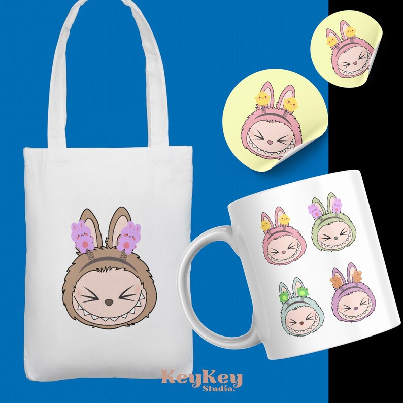 Labubu headband png/ labubu files / labubu stickers - Etsy México