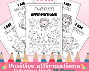I AM Positive Affirmations Coloring Book - Etsy