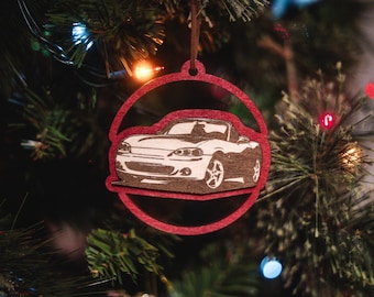 Mazda RX-7 Miata Carrying Christmas Tree Christmas Ornament Hot Wheel ...