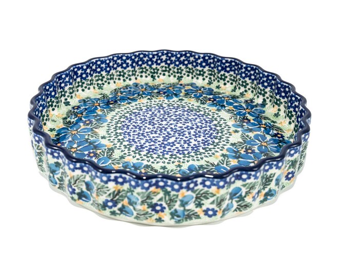 Polish Pottery Fluted Ceramic Quiche Baking Dish 9" - UNIKAT - Etsy