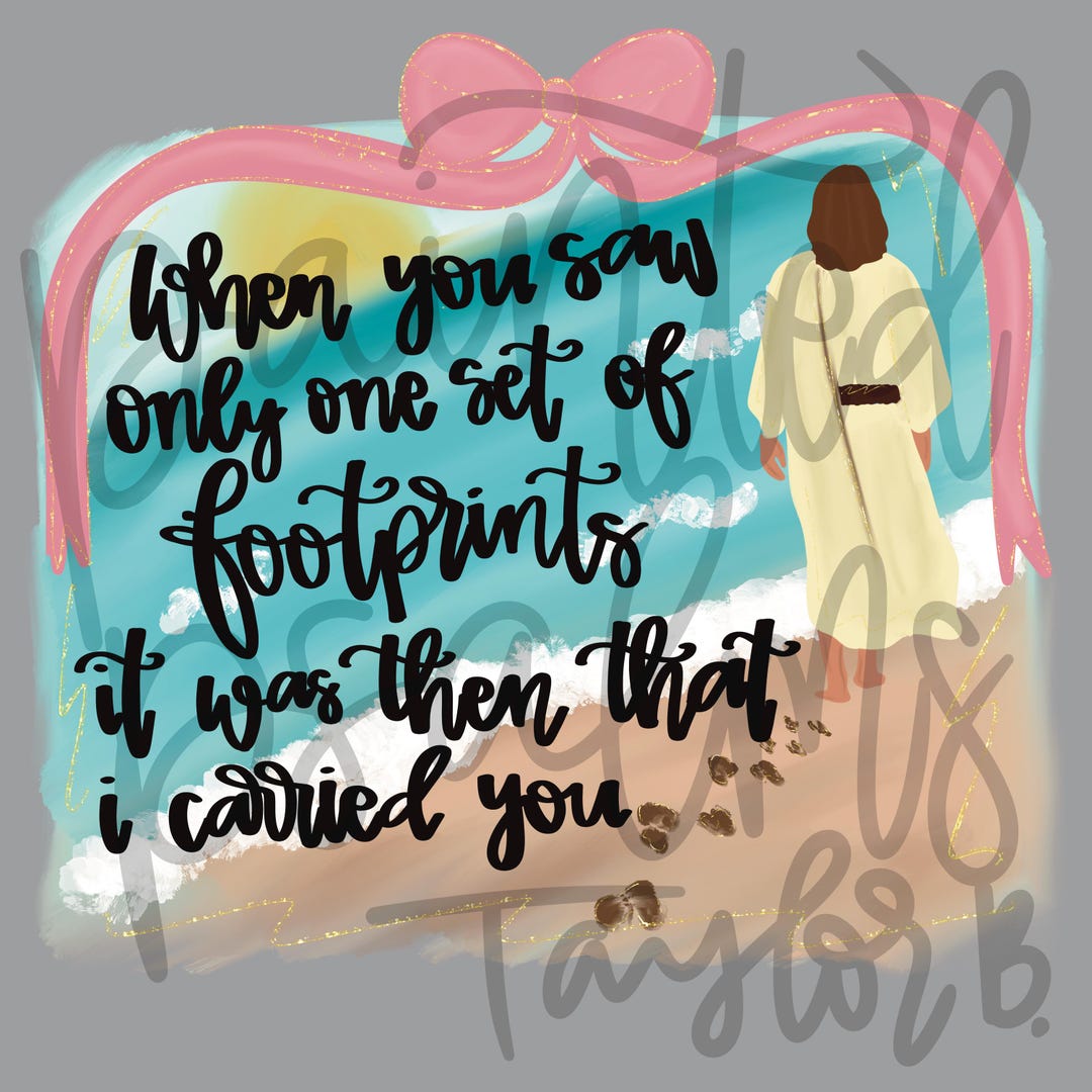 Jesus-footprints in the Sand - Etsy