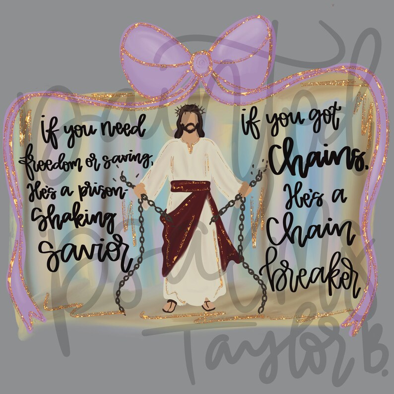 Jesus-chain Breaker Png - Etsy