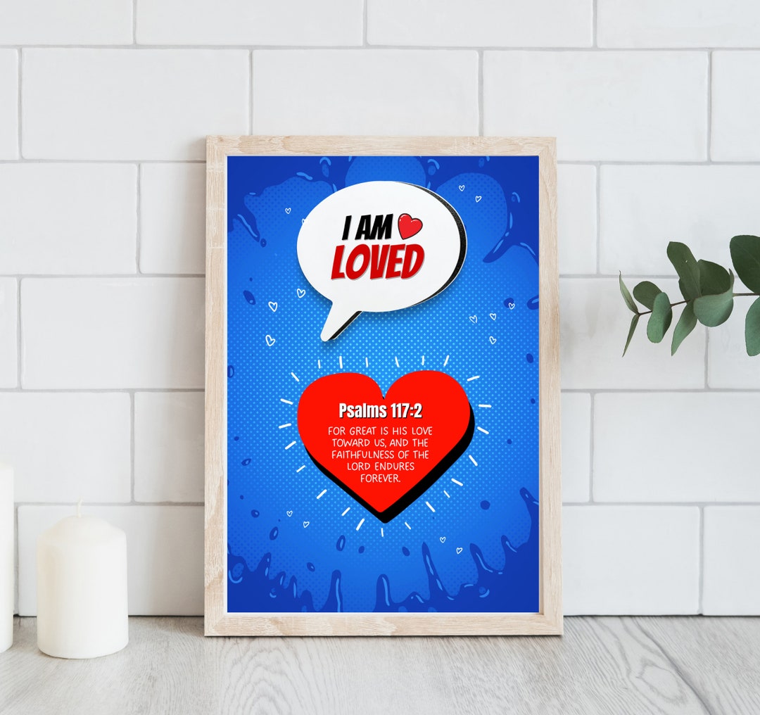 Kids Bible Verse Scripture Affirmation Wall Art Decor Poster - Etsy