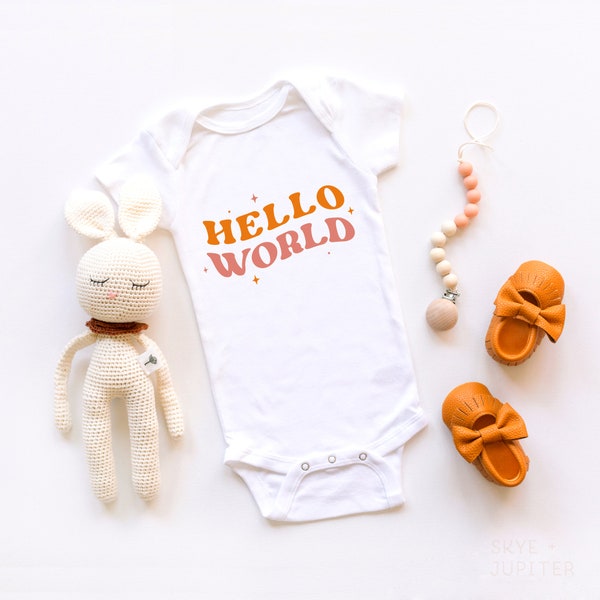Hello World Newborn Outfit Girl - Etsy