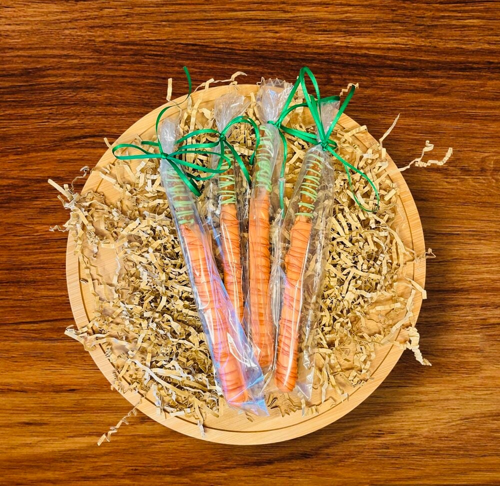Carrot Inspired Chocolate Covered Pretzel Rods - Etsy