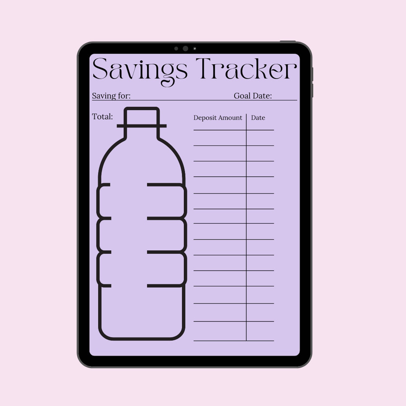 Savings Tracker Printable — A4 Minimal Design | Savings Goals Planning ...