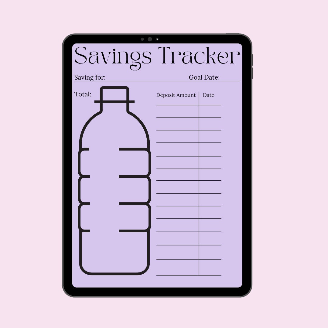 Savings Tracker Printable — A4 Minimal Design | Savings Goals Planning ...