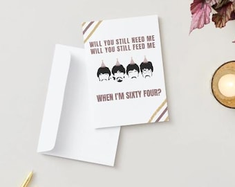 When I'm 64 Birthday Custom Invitation 5x7 | Digital Download - Etsy