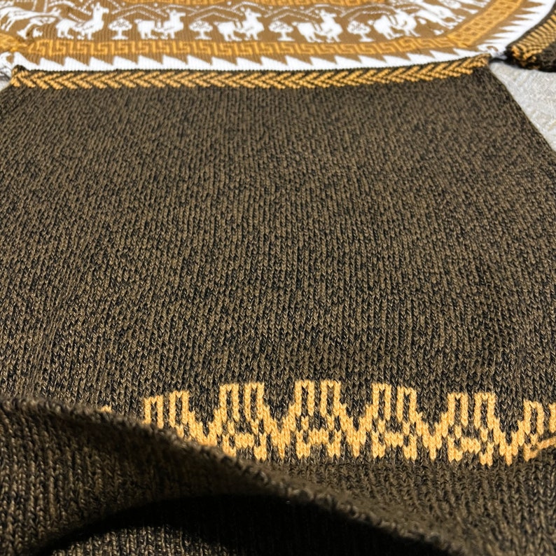 Handmade Andean Cusco Peruvian Alpaca Wool Winter Warm Llama Sweater ...