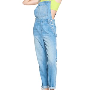 Women Slim Fit Denim Overall Boyfriend Pants - Etsy
