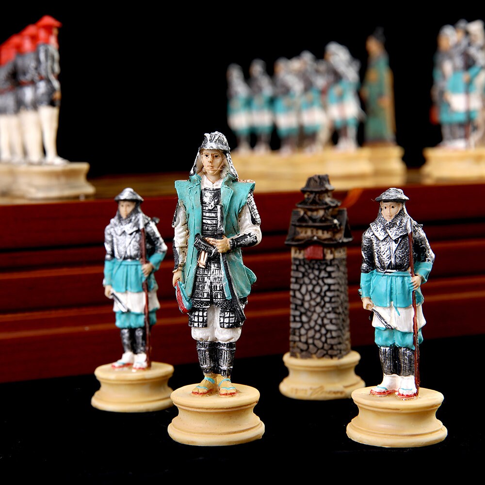 Japanese Samurai War Theme Chess Pieces Chess Set With Wooden Chess ...