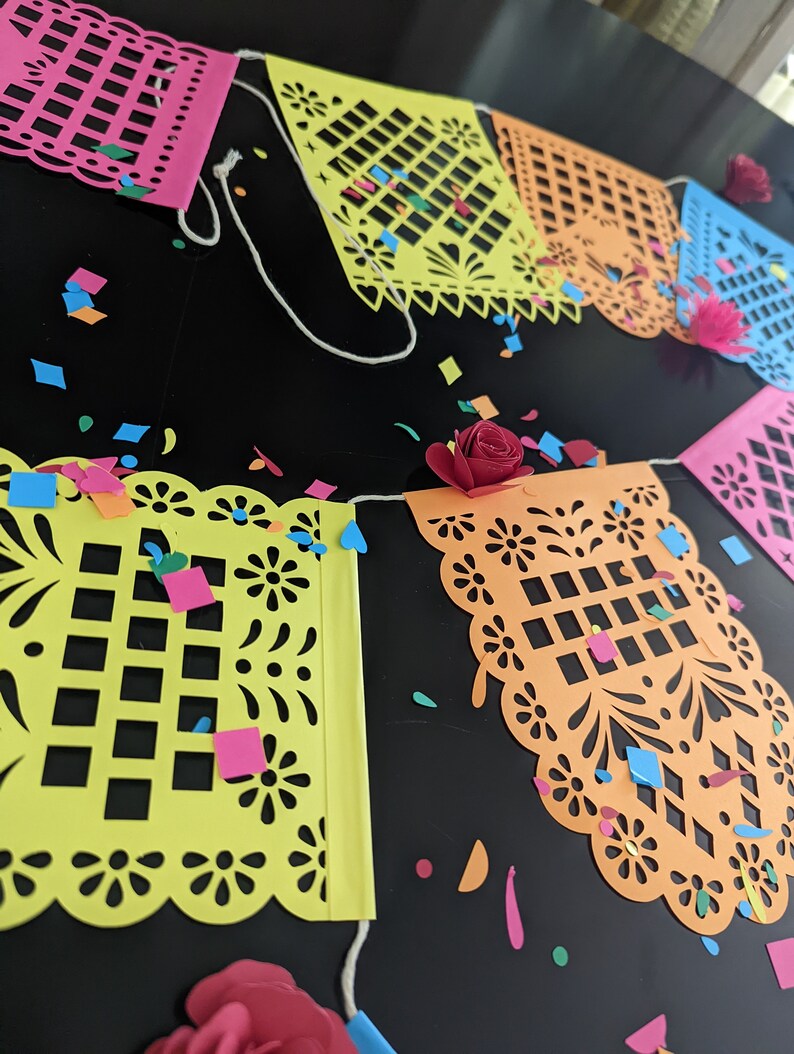 Papel Picado Mexican Decor Fiesta Paper Flag Garland - Etsy