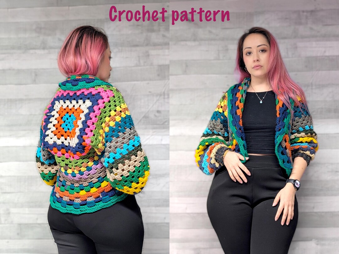 Easy Granny Square Crochet Cardigan Pattern – Beginner PDF Tutorial ...