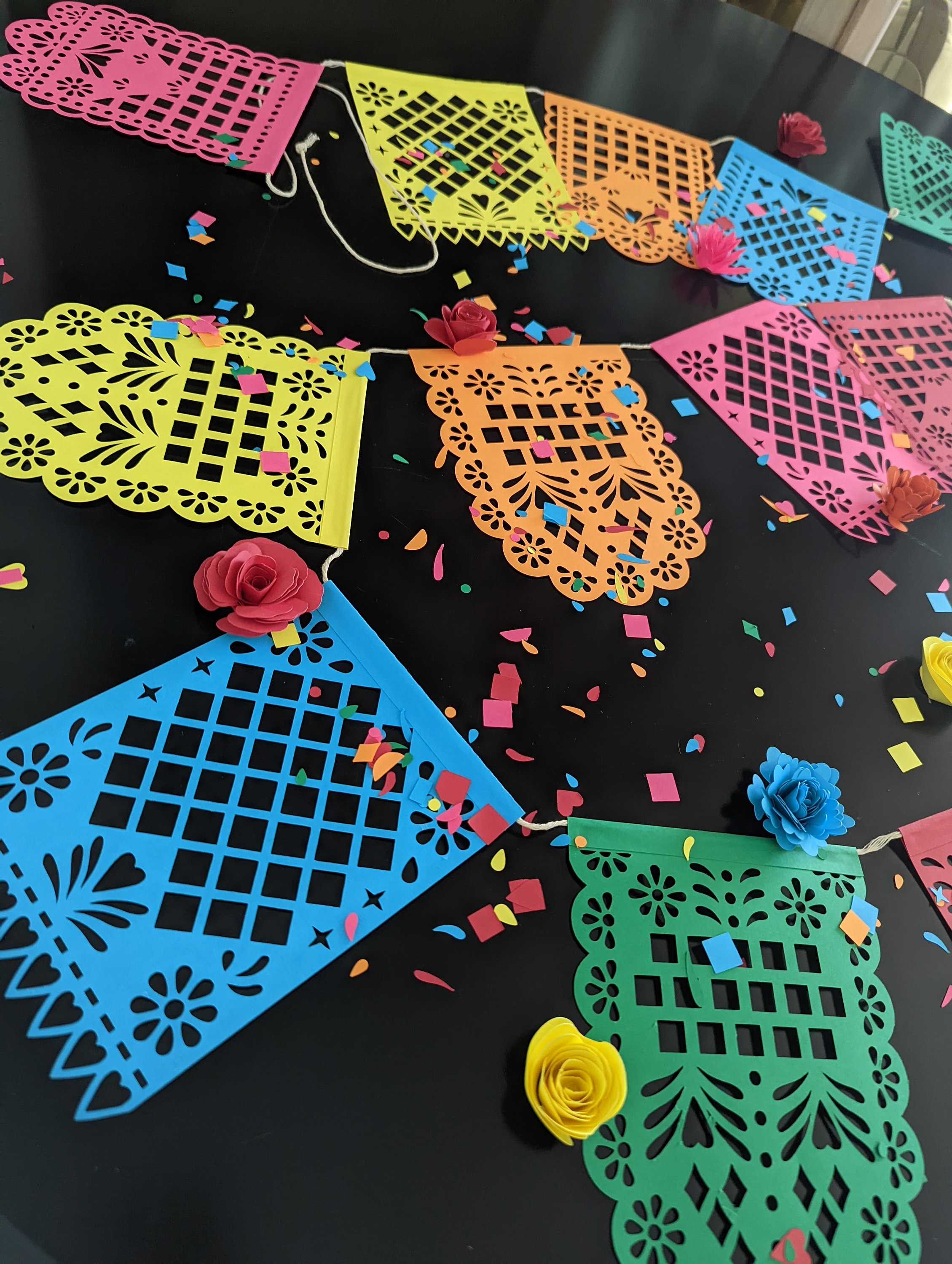 Papel Picado Mexican Decor Fiesta Paper Flag Garland - Etsy