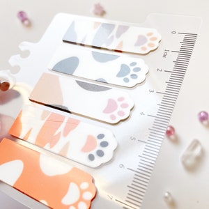 Kawaii Paw Print Index Sticky Notes Memo Bookmark for Study - Etsy