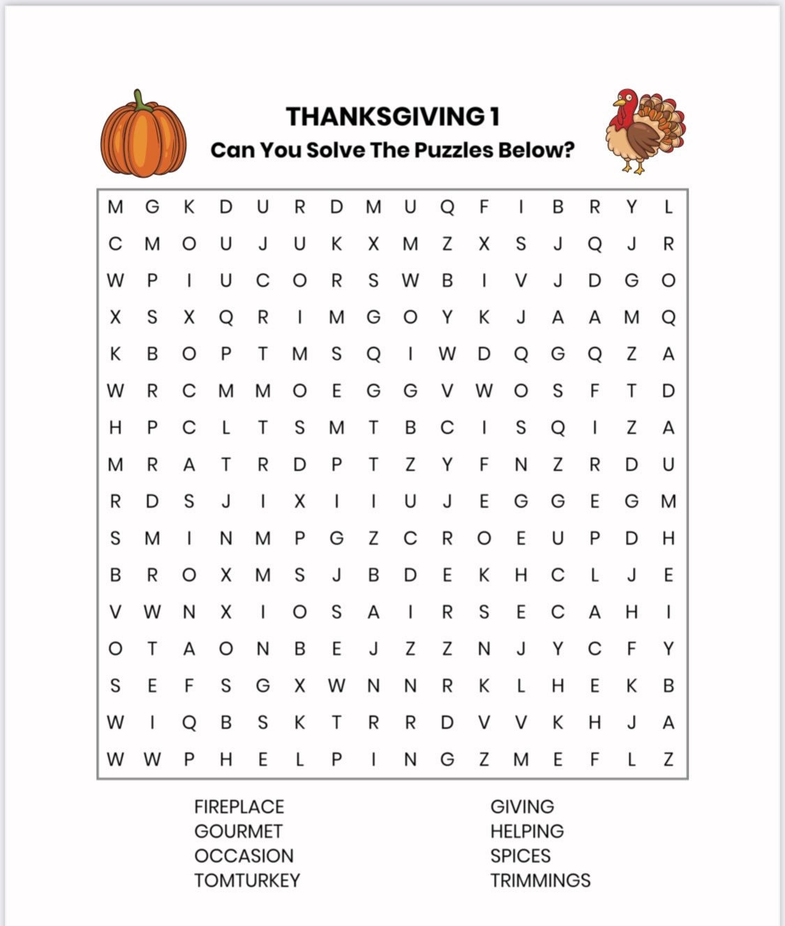 32 Thanksgiving Word Search, Coloring Pages - Etsy