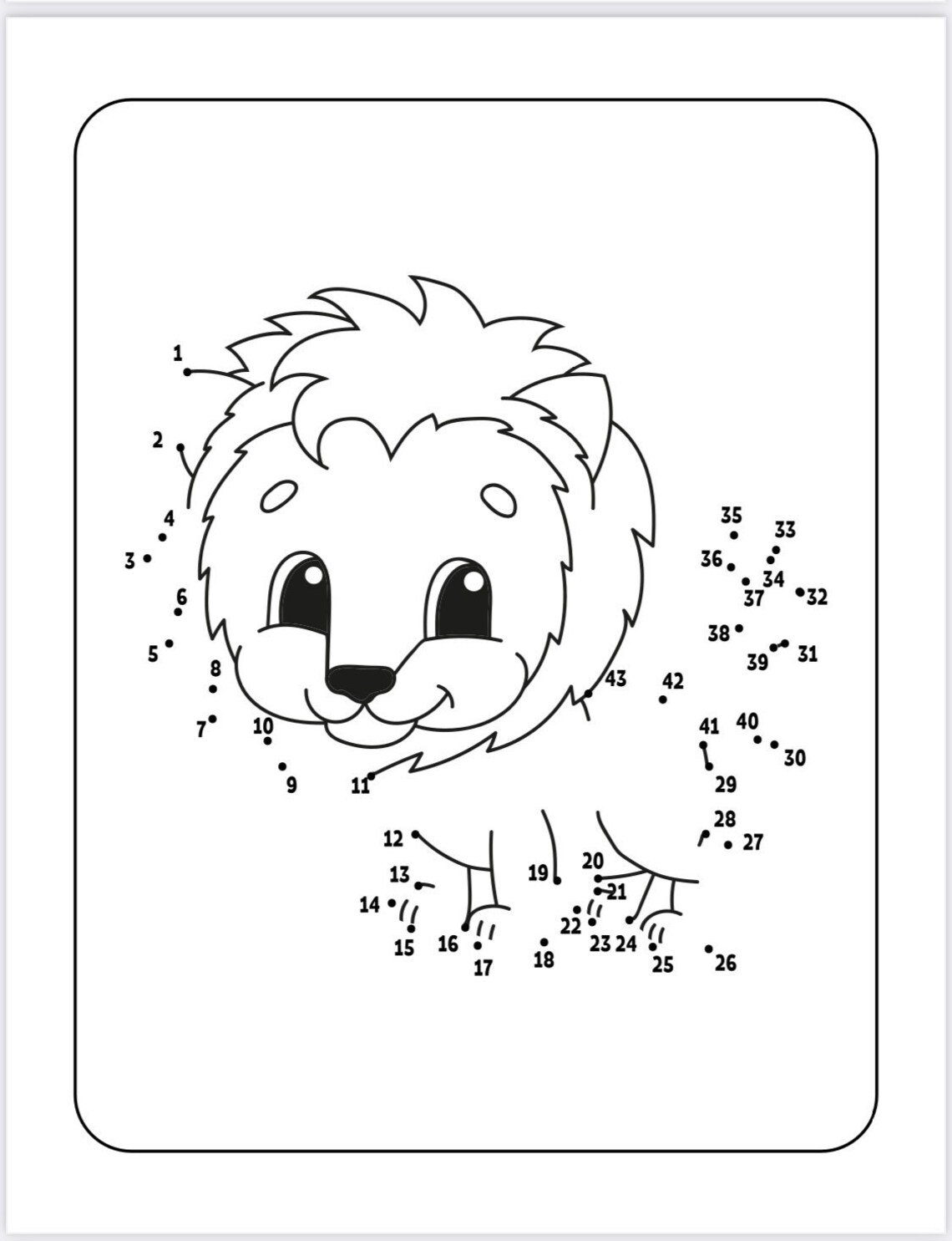 50 Connect the Dot Coloring Pages, Dot to Dot Coloring Pages - Etsy